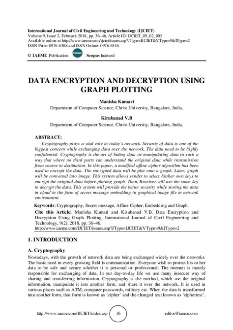 Pdf Data Encryption And Decryption Using Graph Plotting