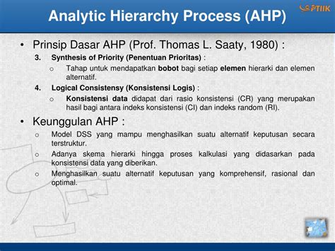 PPT Pemodelan Dan Manajemen Model Analytic Hierarchy Process AHP PowerPoint Presentation