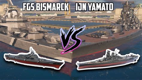 Fgs Bismarck H 41v Vs Ijn Yamato Modern Battleship Battle With Ww 2
