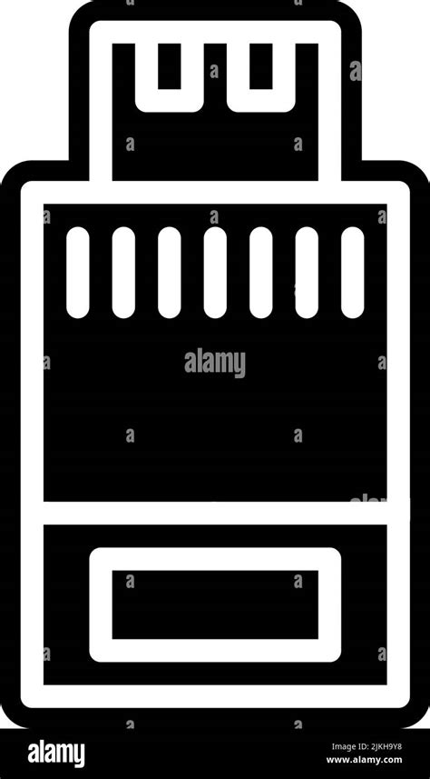 Usb Icon Black Vector Illustration Stock Vector Image And Art Alamy