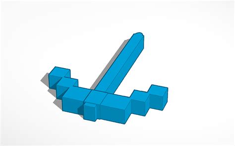 3d Design Minecraft Pickaxe Tinkercad