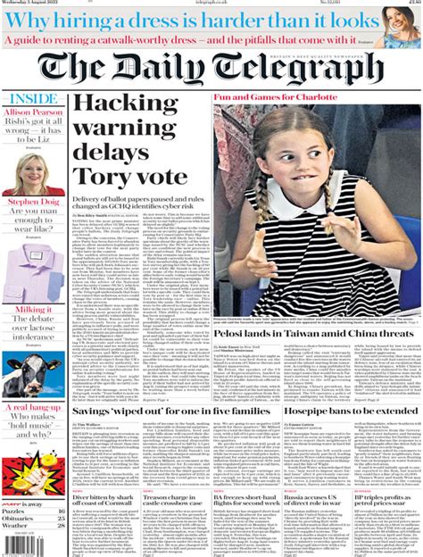 The Daily Telegraph 3 08 2022 Download Pdf Magazines Magazines