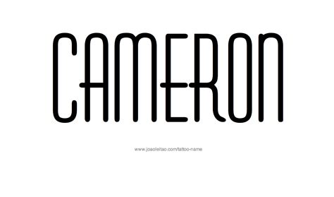 Cameron Name Tattoo Designs