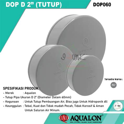 Dop Pipa D 2 Inch Tutup Pipa Pvc 2 Inch Aqualon Lazada Indonesia