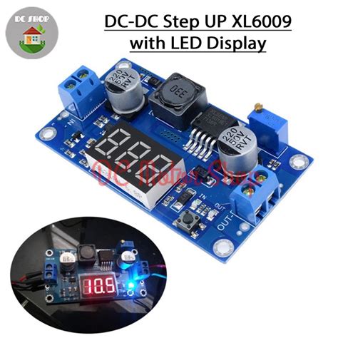Jual Display Step Up Xl6009 Dc To Dc Boost Converter Led Voltmeter 4a 5 35v Shopee Indonesia