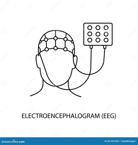 Electroencephalogram Line Icon In Vector Illustration Electroencephalography Cartoondealer