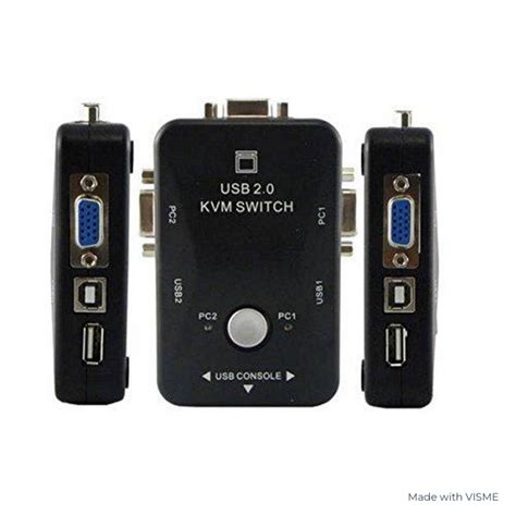 VGA Splitter KVM 2 Port Switch Rashid Computers