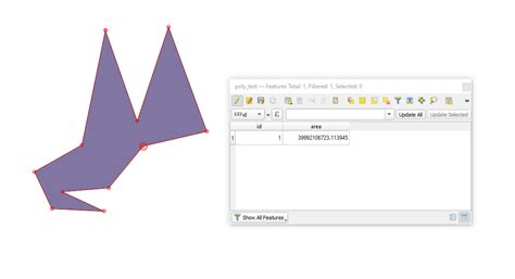 Automatically Updating Feature Area In The Attribute Table Using Qgis