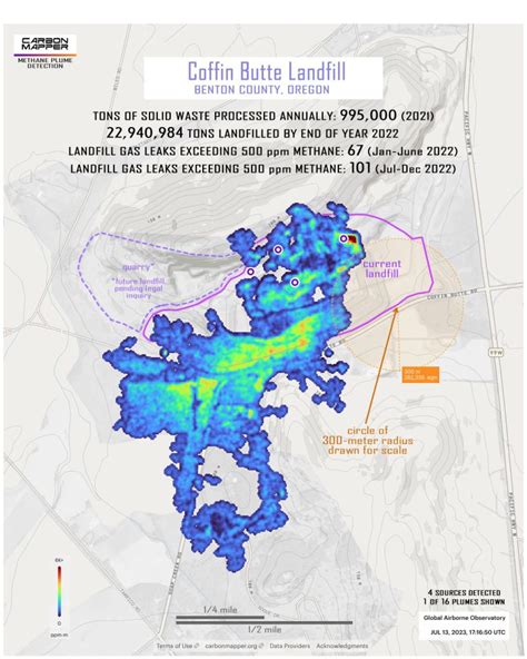 methane plume maps coffin butte facts