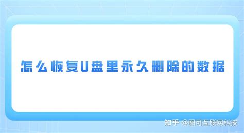 怎么恢复u盘里永久删除的数据？分享几个轻松解决问题的方法 知乎