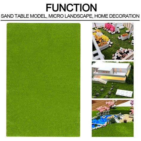 Fake Grass Mat Diy Turf Paper Fake Lawn Fake Lawn Building Train Model Material