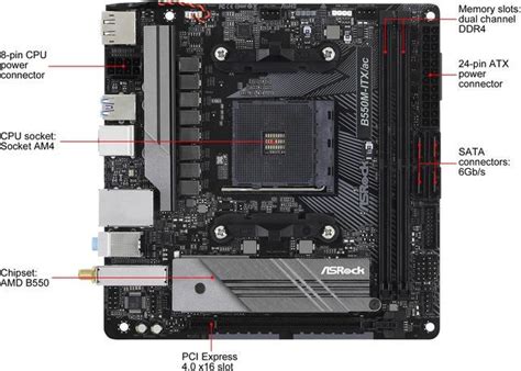 Asrock B550m Itx Ac Am4 Mini Itx Amd Motherboard Newegg Ca