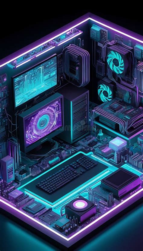 Quantum Computer Interior Isometric View Stock Illustration Illustration Of Chip Energy