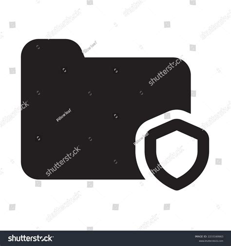 Secure Folder Icon Solid Style Stock Vector Royalty Free 2233160663 Shutterstock