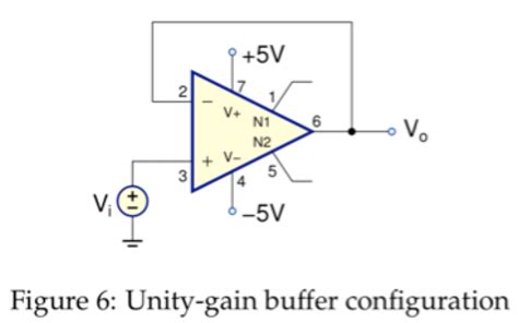 Solved 5v 7 2 6 N1 N2 V 3 4 Figure 6 Unity Gain Buffer