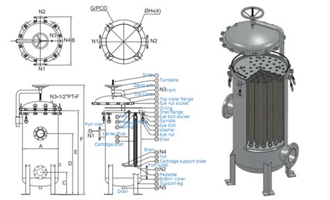 Multi Cartridge Filter Housing