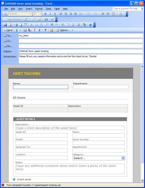 Microsoft Infopath Form Templates Williamson