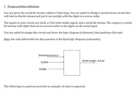 Solved 2 Design Problem Definition You Are Given The