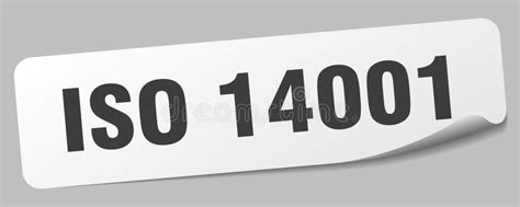 Adesivo Iso 14001 Etiqueta Iso 14001 Ilustração Do Vetor Ilustração De Vetor Retangular