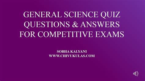 General Science Quiz Questions And Answers