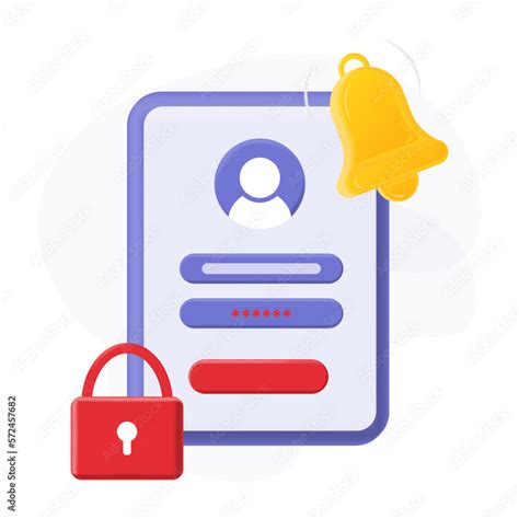 Wrong Password Error Warning Or Account Security Warning Illustration