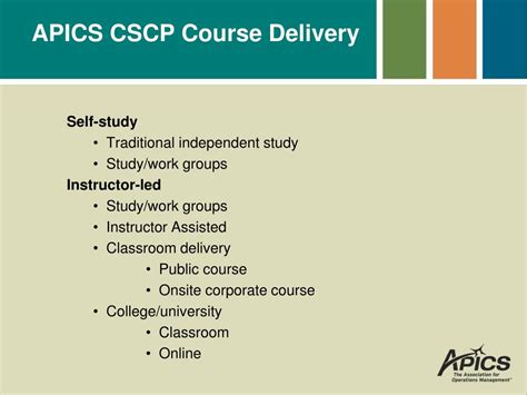 Ppt Apics Certified Supply Chain Professional Cscp Powerpoint