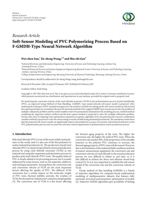 pdf soft sensor modeling of pvc polymerizing process based on f gmdh type neural network algorithm