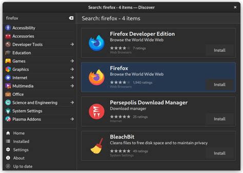 gui apps for package management in arch linux