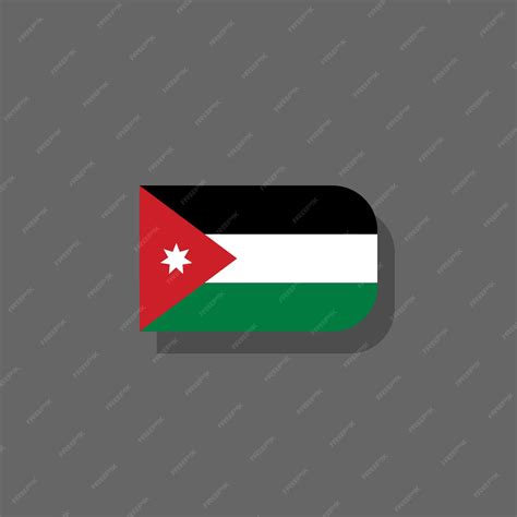 Premium Vector Illustration Of Jordan Flag Template