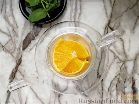 Рецепт: Апельсиновый чай с мятой на RussianFood.com