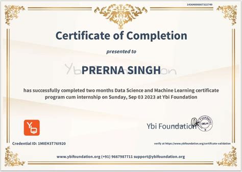 Prerna Singh On Linkedin Datascience Machinelearning Ybifoundation