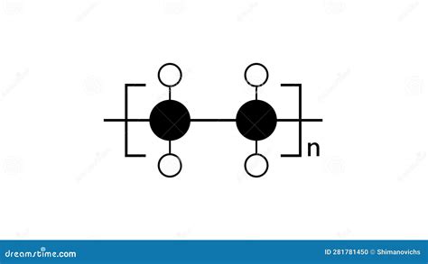 Polyethylene Molecule Structural Chemical Formula Ball And Stick Model Isolated Image
