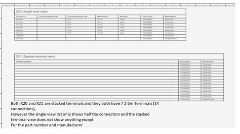 inserting terminal list block skycad