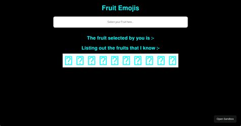 Fruit Emojis React App Codesandbox
