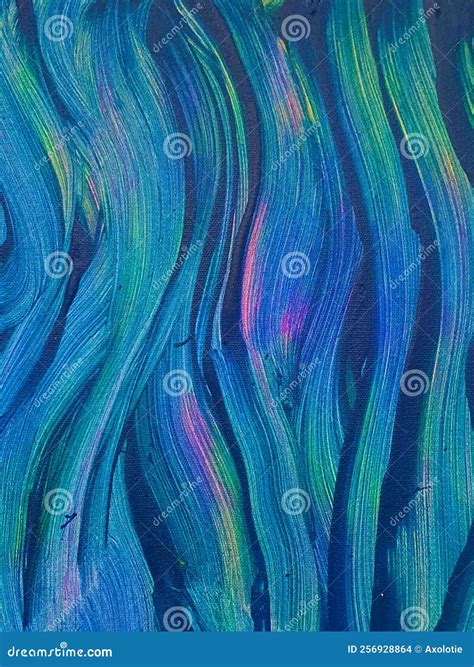 Blue Wave Abstract Art Background Stock Illustration Illustration Of