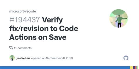 verify fix revision to code actions on save · issue 194437 · microsoft vscode · github
