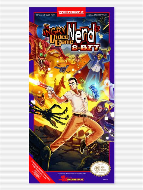 Free Angry Video Game Nerd 8 Bit Double Sided Poster Retroware