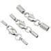 10pcs Stainless Steel 2mm 3mm 4mm 5mm 8mm Hole End Caps Crimp Leather