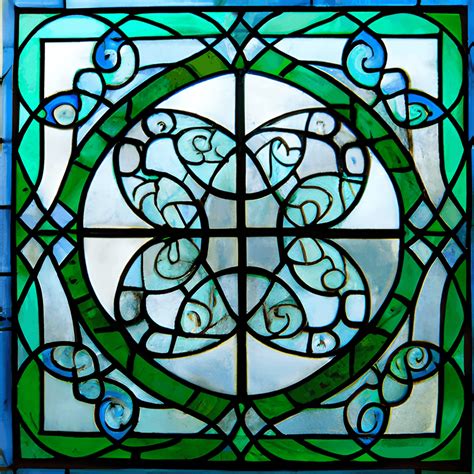 Celtic Square Stained Glass Window · Creative Fabrica