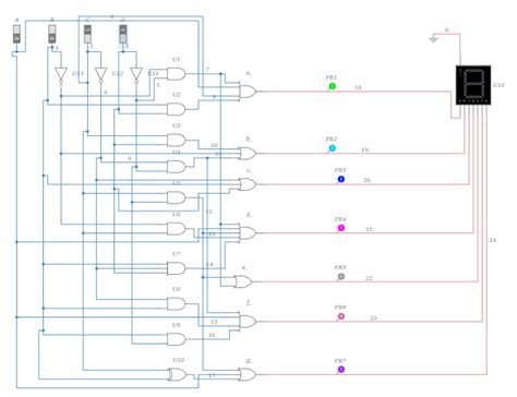7 Segment Display Indicator Common Cathode Multisim Live