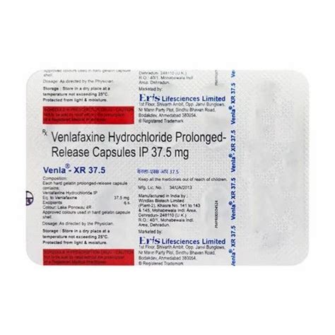 Venlaf Er 375mg At ₹ 500strip Effexor In Ghaziabad Id 2855839115173