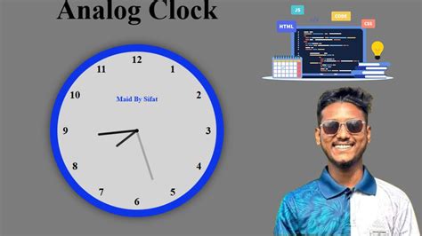 Create An Analog Clock Using Htmlcss And Javascript Htmlcss And Javascript দিয়ে এনালগ