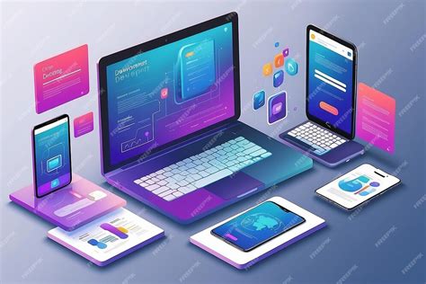 Premium Photo Web Development And Coding Cross Platform Development