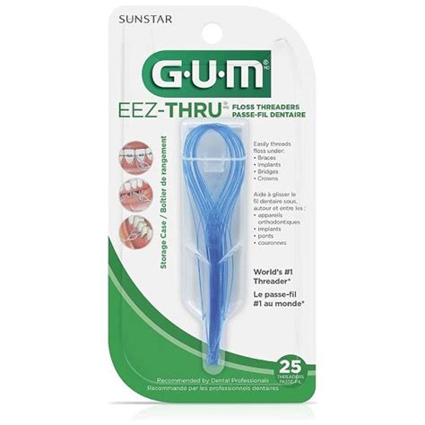Gum Eez Thru Floss Threaders 150ct Flossing Braces Bridges