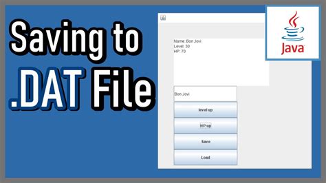 How To Saveload Data With Dat File Java Extra 47 Youtube