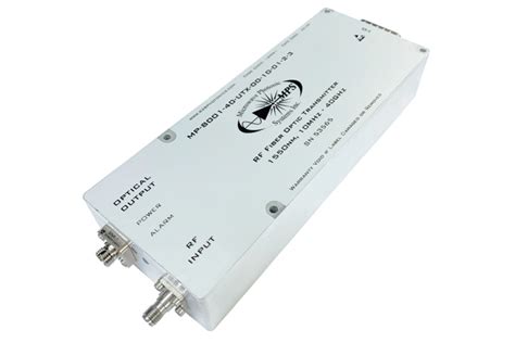 Mp 8001 70 Series Low Nf Unamplified Microwave Fiber Optic Transmitter Microwave Photonic Systems
