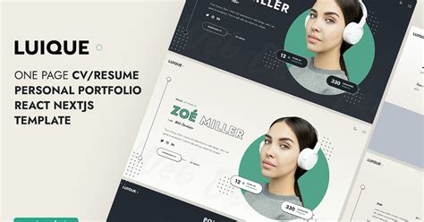 Luique Modelo De Portfólio Pessoal Do React Nextjs Modelos De Site