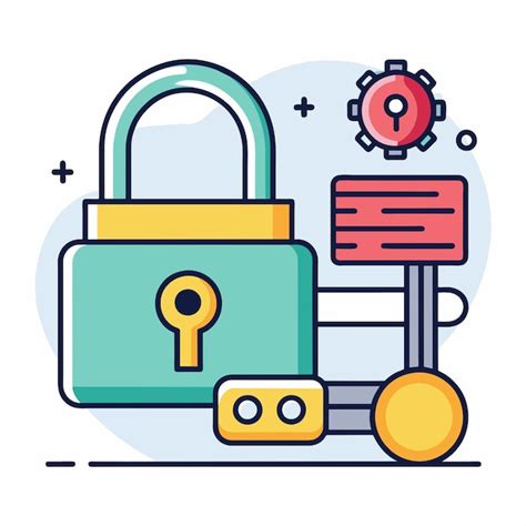 A Padlock Secured With A Key And Lock Symbolizing A Strong Security