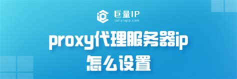proxy代理服务器ip怎么设置 巨量IP代理