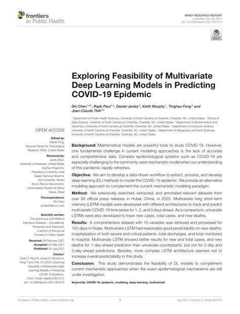 Pdf Exploring Feasibility Of Multivariate Deep Learning Models In